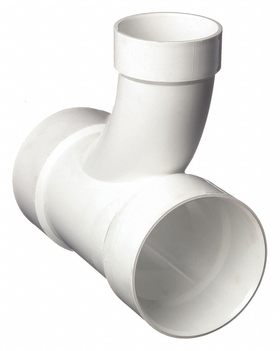 Schedule 40, 6 in x 6 in x 4 in Fitting Pipe Size, Combination Wye & 45 ...