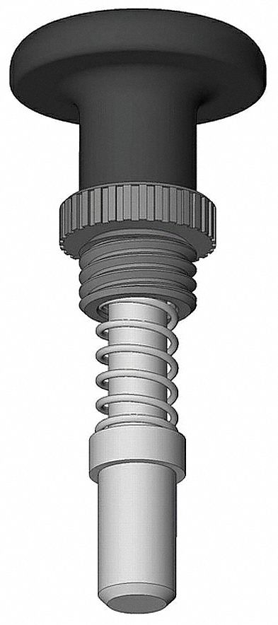 Pull Knob, 0.5 in Plunger Wd, Weld Mount Retractable Spring Plunger ...