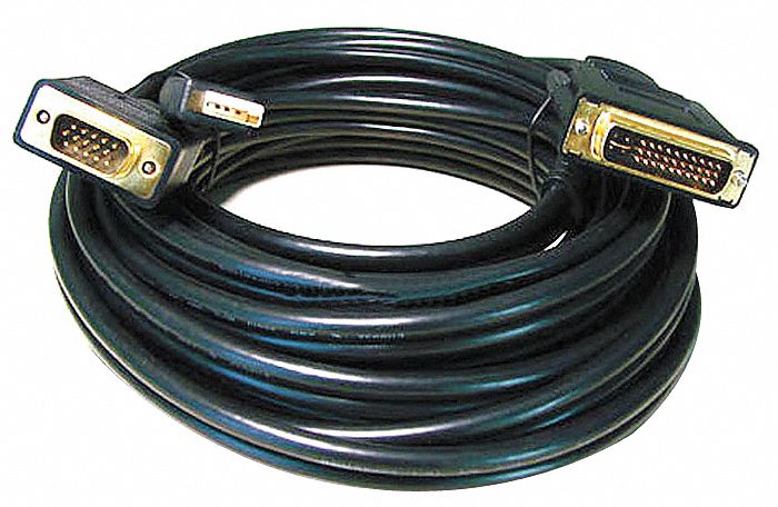 12 ft Projector Cable, VGA(HD15), USB-A to M1-D(P+D), USB-B Male, Black ...