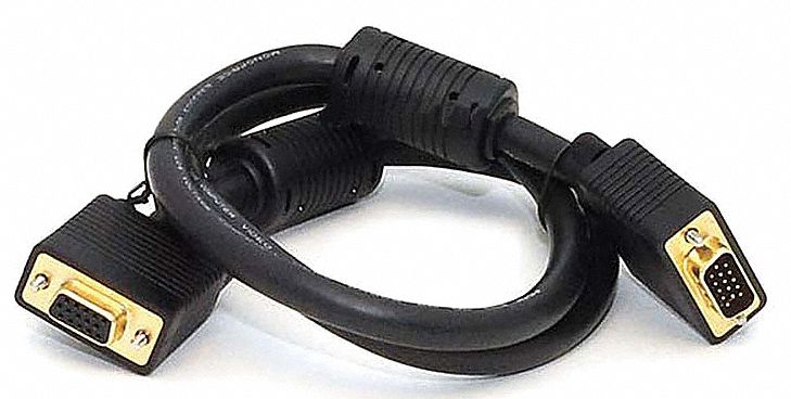 MONOPRICE, 3 ft Cable Lg, Black, Computer Video Cable Extension - 5RGD5 ...