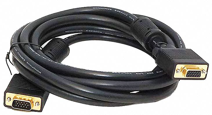 MONOPRICE, 10 ft Cable Lg, Black, Computer Video Cable Extension ...
