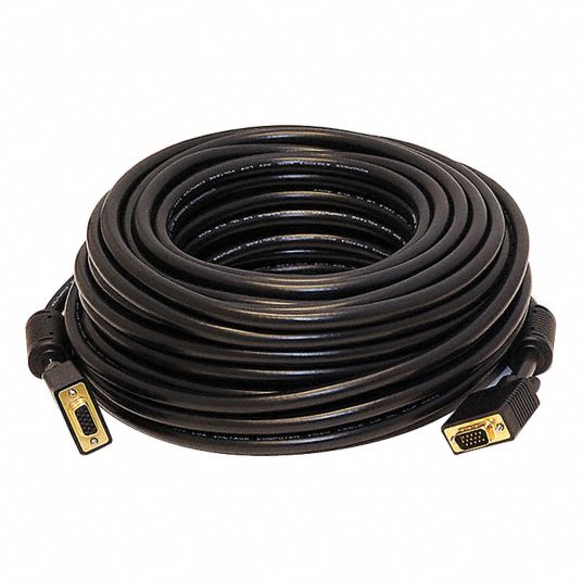 75 ft Computer Video Cable Extension, SVGA (HD15) Male to Female, Black ...