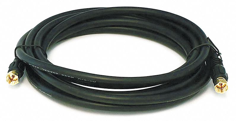 MONOPRICE COAXIAL CABLE,RG-6,12 FT.,BLACK - Audio-Video Cables ...