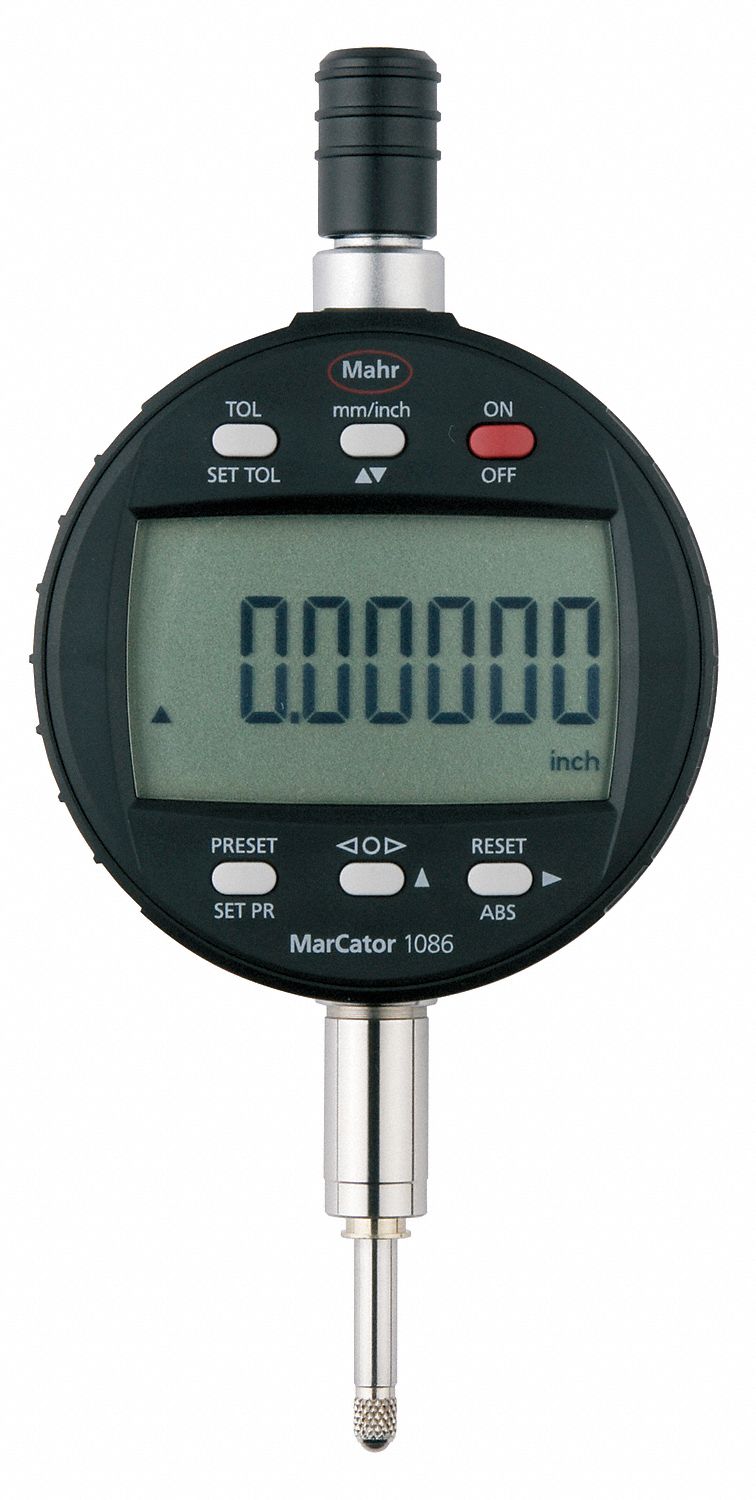 Electronic Digital Indicator, Series 1086R, Range 0.500 in/12.7 mm ...