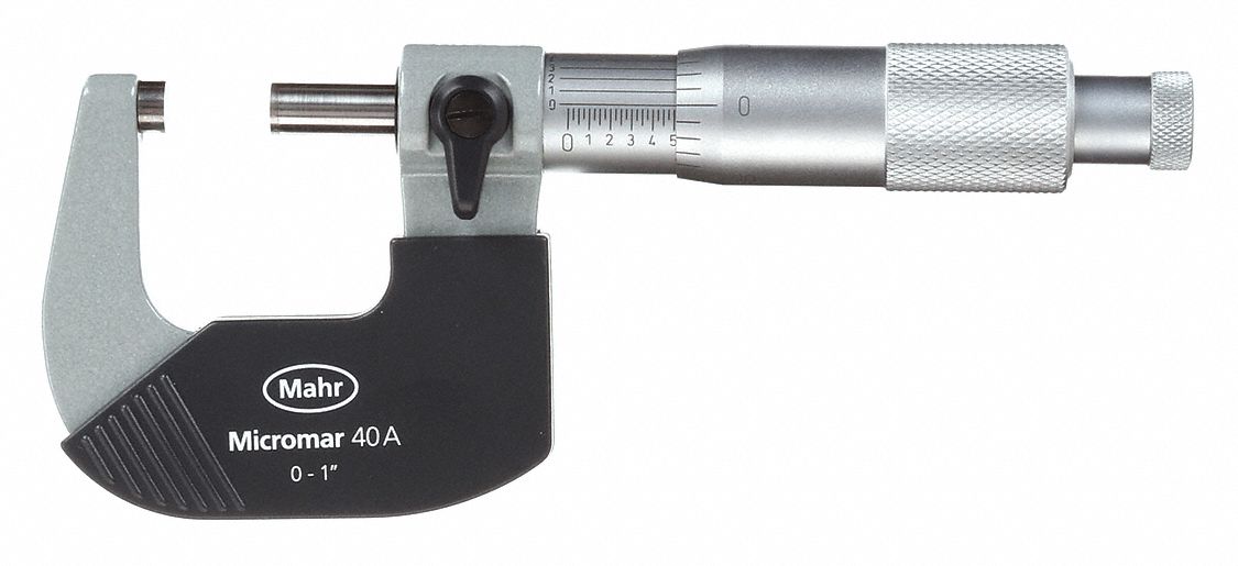 MAHR, Inch, +/-0.00015 in Accuracy, Mechanical Outside Micrometer ...