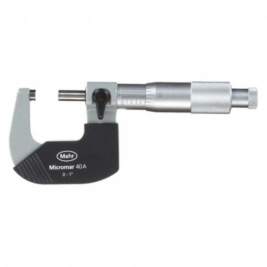 MAHR, Inch, +/-0.00015 in Accuracy, Mechanical Outside Micrometer ...