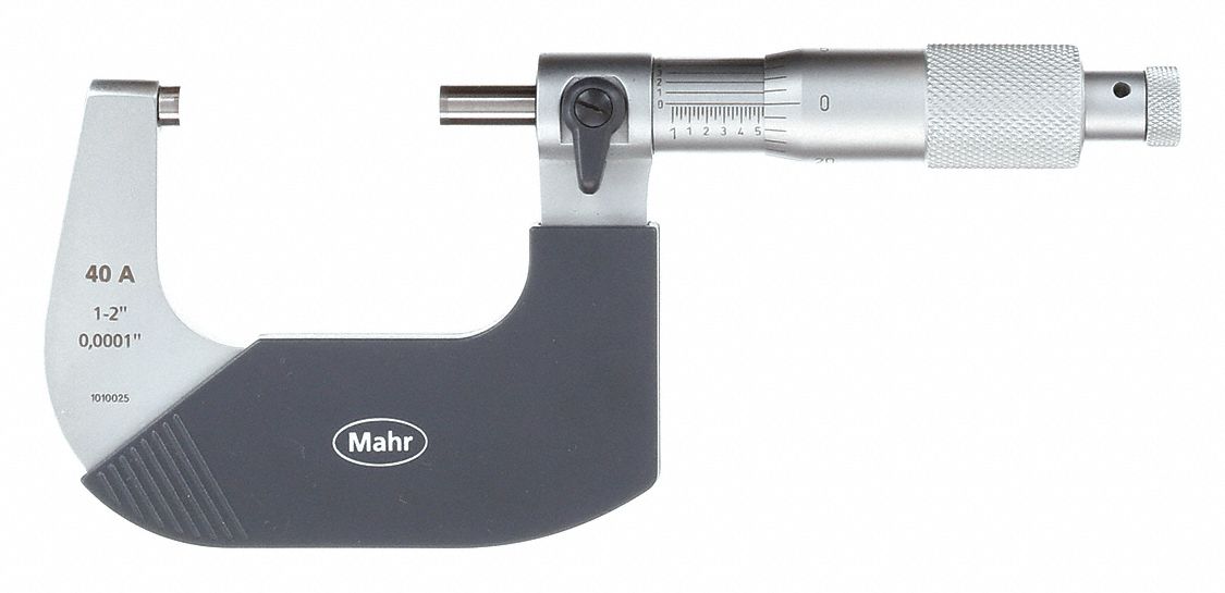 MAHR, Inch, +/-0.00016 in Accuracy, Mechanical Outside Micrometer ...