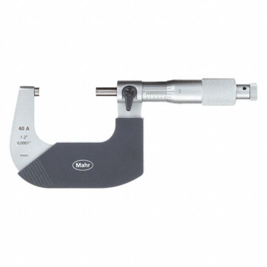 MAHR, Inch, +/-0.00016 in Accuracy, Mechanical Outside Micrometer ...