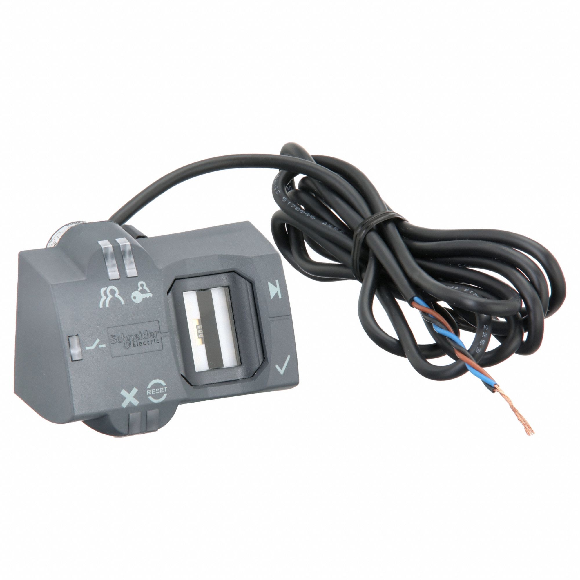 SCHNEIDER ELECTRIC, 22mm, 2 m Pre-Wired Cable (3-Wire), Biometric ...