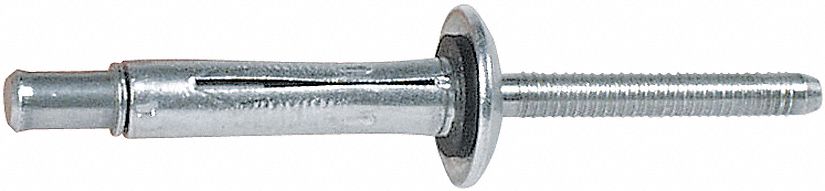 Inch, 1 1/8 in Overall Lg, Blind Rivet,1.118" L,0.103" dia,PK100 ...