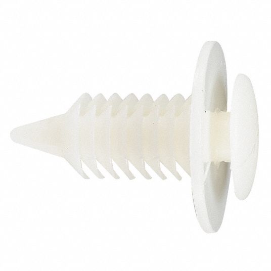 Inch, Ribbed, Push-In Rivet,Natural,Dome,0.75" L,PK50 - 5RKL9|5RKL9 ...
