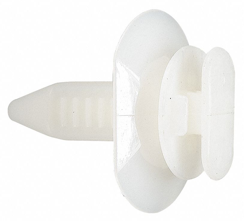 Metric, Ribbed, Push-In Rivet,Natural,Flat,21mm L,PK25 - 5RKW3|5RKW3 ...