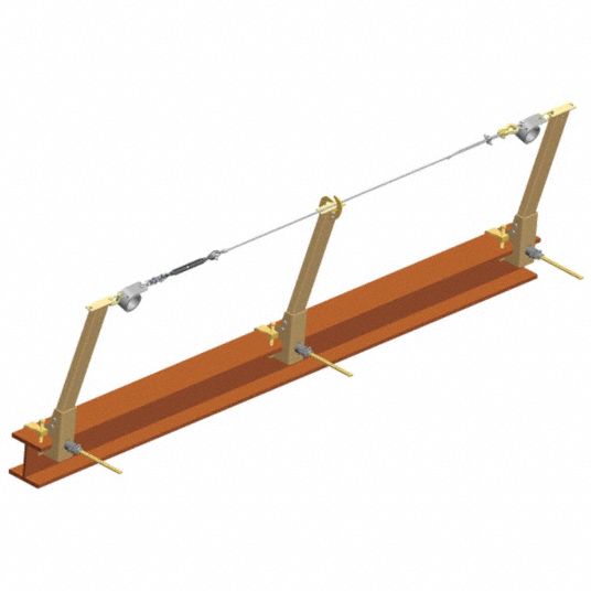 HONEYWELL MILLER, 210 ft Lifeline Lg, Permanent, Horizontal Lifeline ...