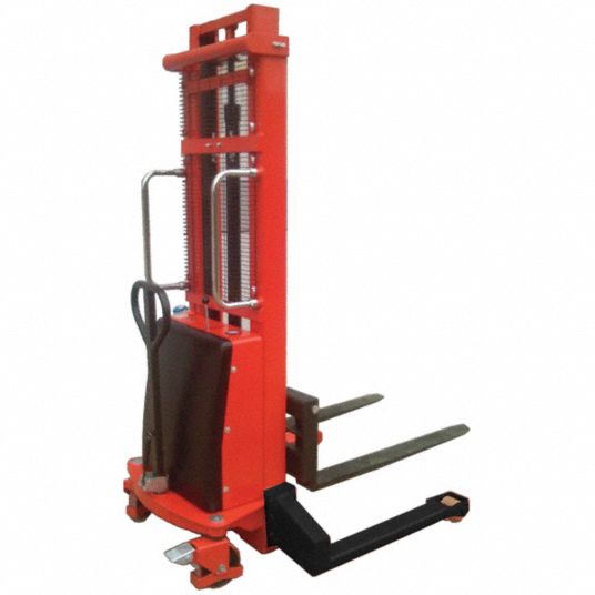 DAYTON Fixed Base Hydraulic Stacker, 2200 lb Load Capacity - 5RRZ2 ...