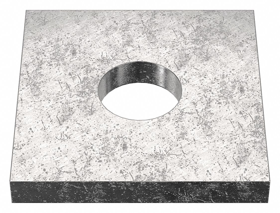 18-8, Stainless Steel, Square Washer - 5RU31|Z8956SS - Grainger