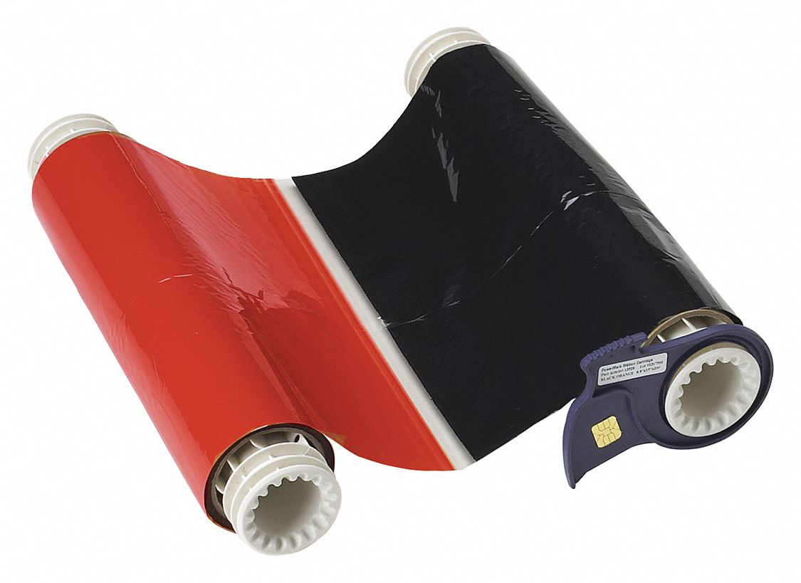 6 1/4 in x 200 ft, Black/Red, Label Printer Ribbon - 5RW02|13523 - Grainger