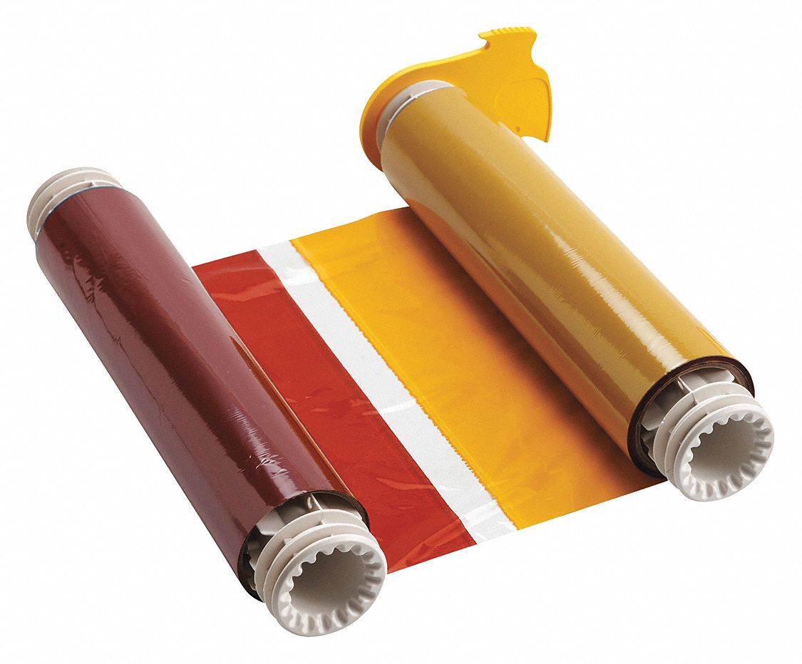 8 13/16 in x 200 ft, Black/Blue/Red/Yellow, Label Printer Ribbon ...