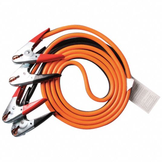 WESTWARD Booster Cable: Crimped, 1 AWG, Spring Clamp Grip, 12 ft Cable ...