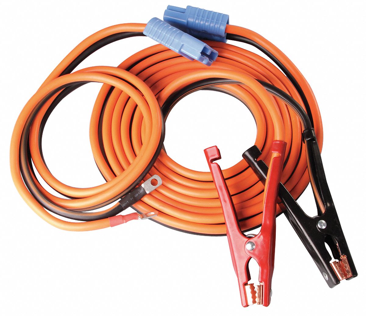 WESTWARD Booster Cable: Crimped, 4 AWG, 400 A, Spring Clamp Grip, 25 ft ...