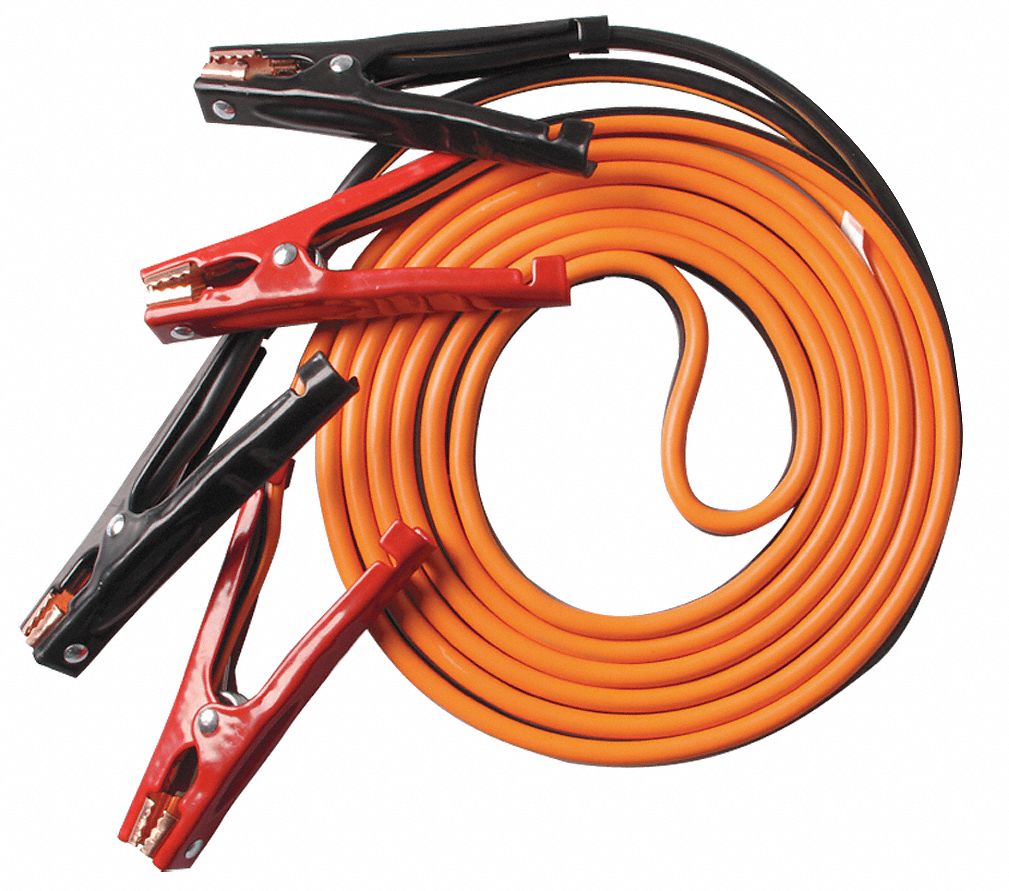 WESTWARD Booster Cable: Crimped, 8 AWG, Spring Clamp Grip, 12 ft Cable ...