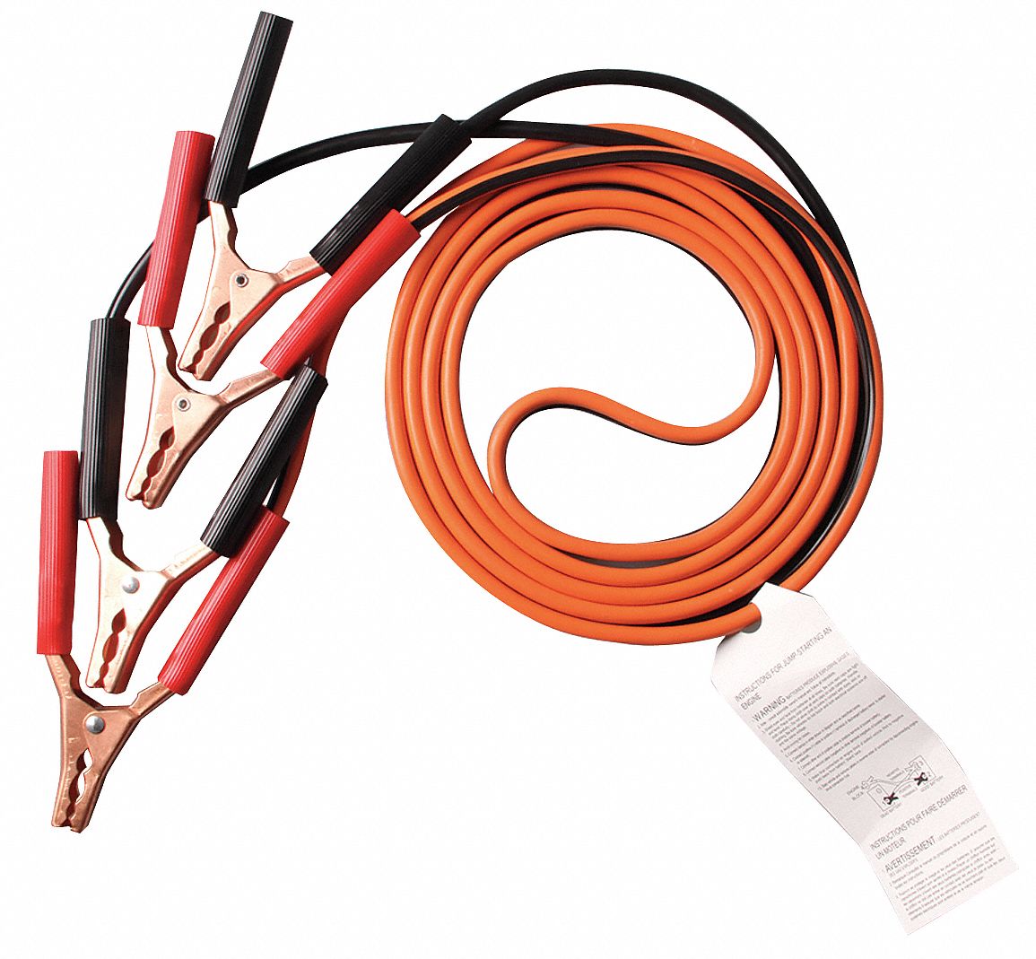 WESTWARD Booster Cable: Crimped, 10 AWG, Spring Clamp Grip, 12 ft Cable ...