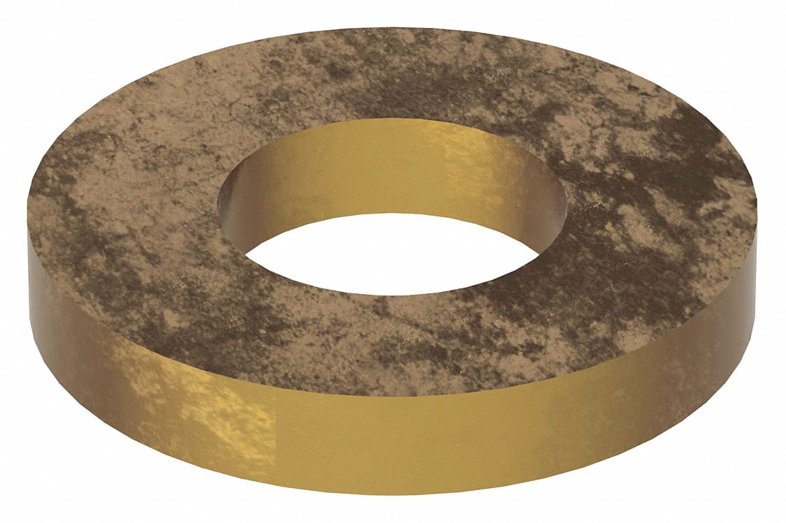 APPROVED VENDOR Arandela Plana Extra Gruesa, Latón, 3/4"x1 5/8", Sin ...