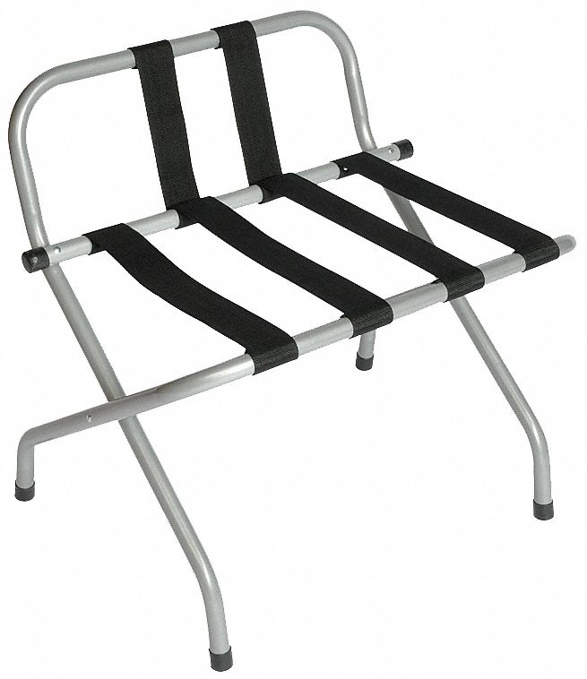 High Back Luggage Rack, Metal, 24 in Height, 16 in Depth, 24 1/2 in ...