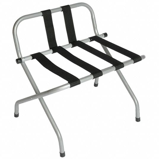 High Back Luggage Rack, Metal, 24 in Height, 16 in Depth, 24 1/2 in ...