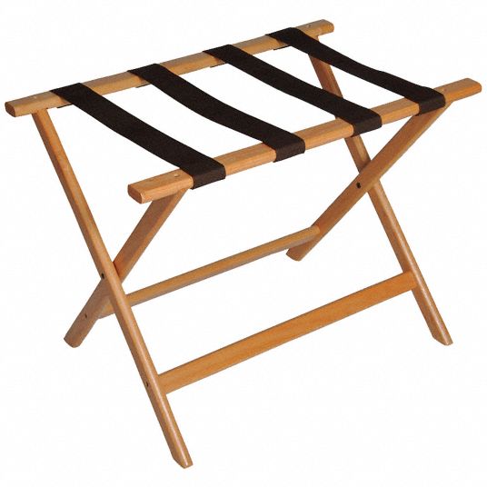 CSL, 100 lb Load Capacity, Light Oak, Folding Luggage Rack - 5RZT1 ...