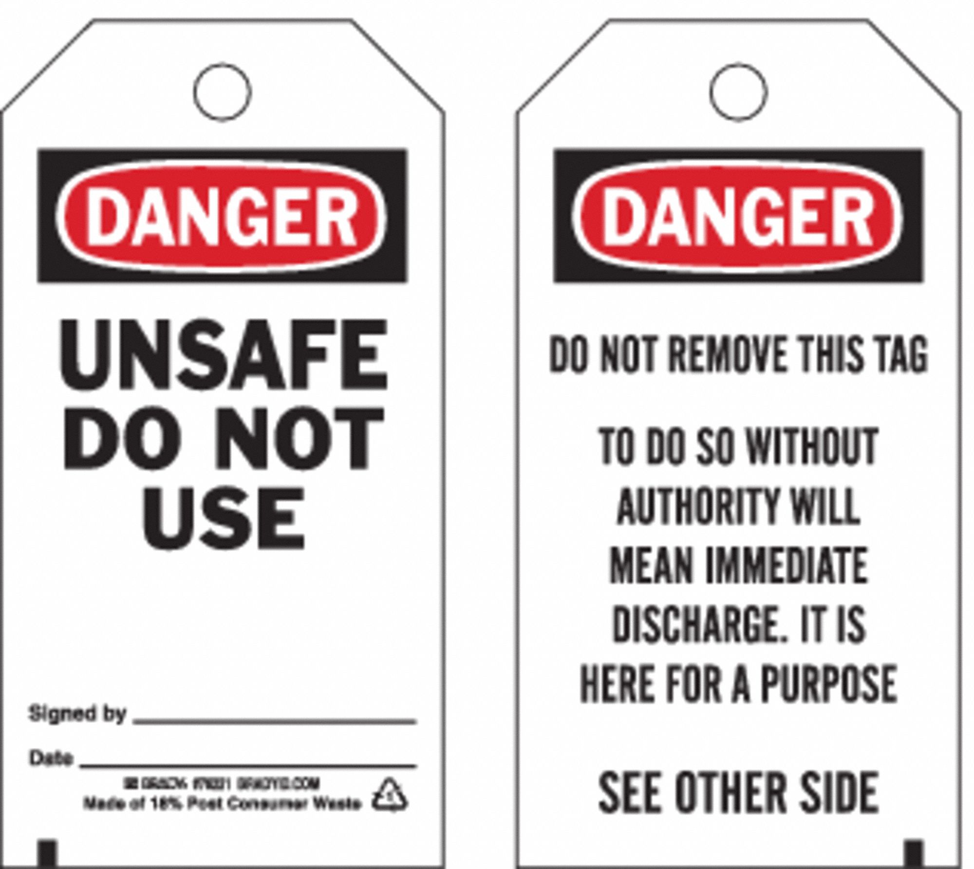 Black/Red/White, Cable Tie, Tags - 5T156|76221 - Grainger