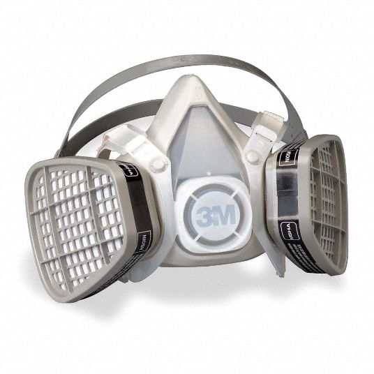 3M Half Mask Respirator Kit: 5000, 2 Cartridges Included, (2) Organic ...