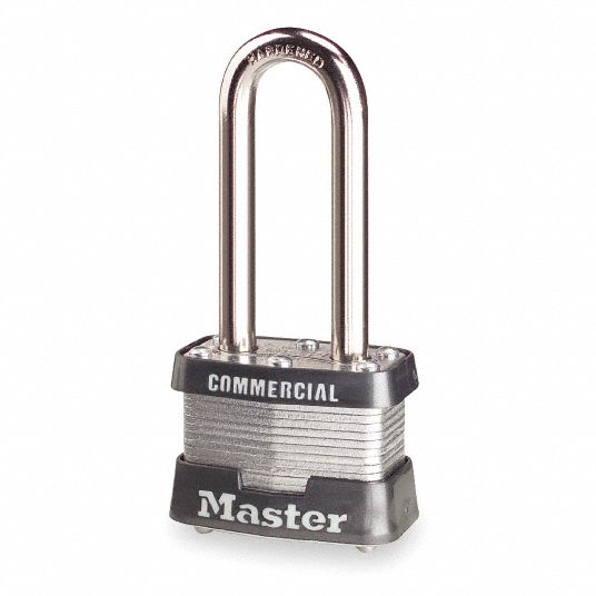 MASTER LOCK Padlock: 2 in Vertical Shackle Clearance, 5/8 in Horizontal ...