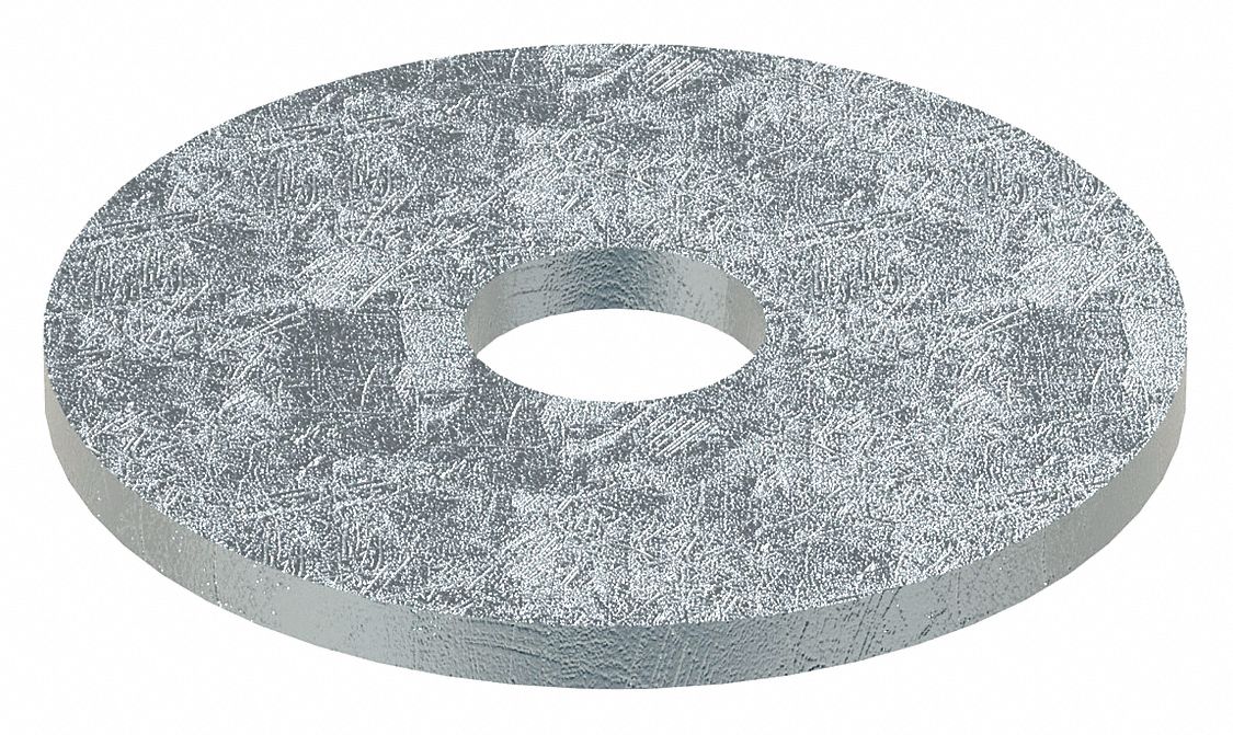 APPROVED VENDOR Arandela Plana Gruesa de D.E. Grande , Acero, 1/2"x2 ...