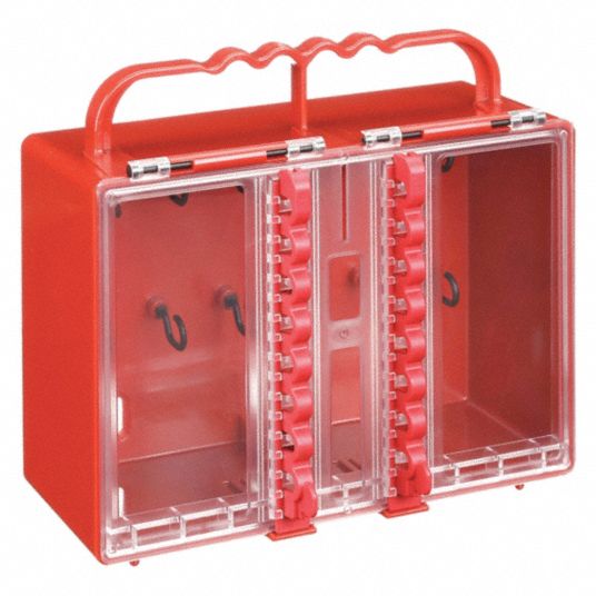BRADY, Plastic, Red, Group Lockout Box - 5TA68|50937 - Grainger