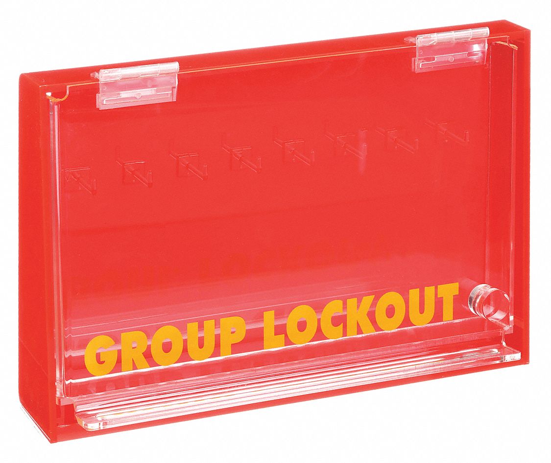 BRADY GROUP LOCKOUT BOX 10 LOCKS MAX RED - Group Lockout Boxes ...