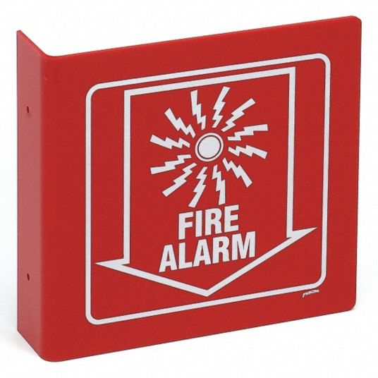 Plastic, Mounting Holes Sign Mounting, Fire Alarm Sign - 5TB37|L0FL15A ...