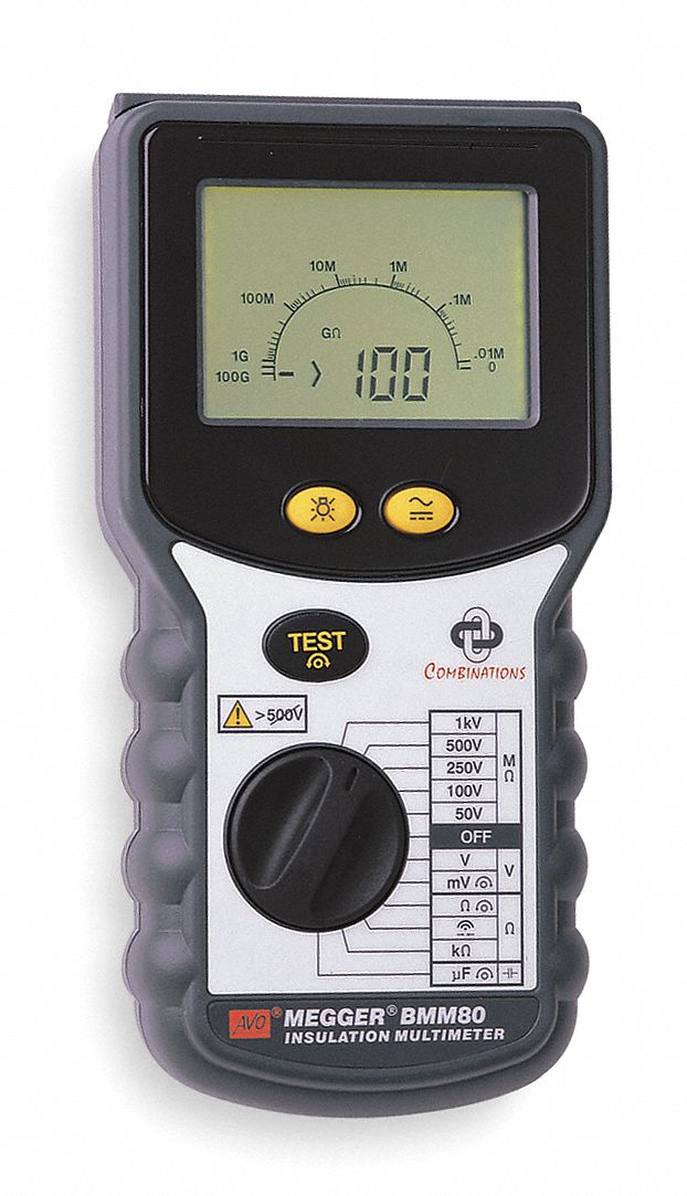 Insulation Multimeter, 50 to 1000VDC - Grainger