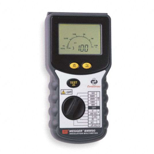 Insulation Multimeter, 50 to 1000VDC - Grainger