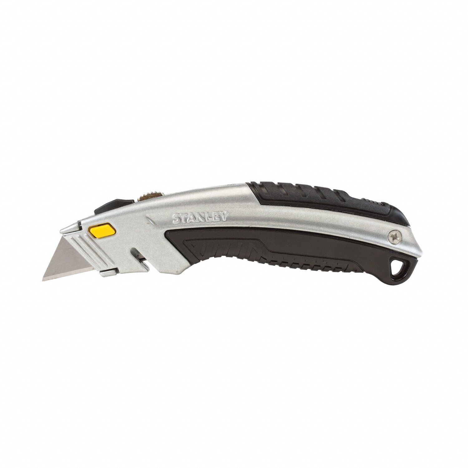 STANLEY Utility Knife: 6 1/2 in Overall Lg, Steel Std Tip, Rubberized ...