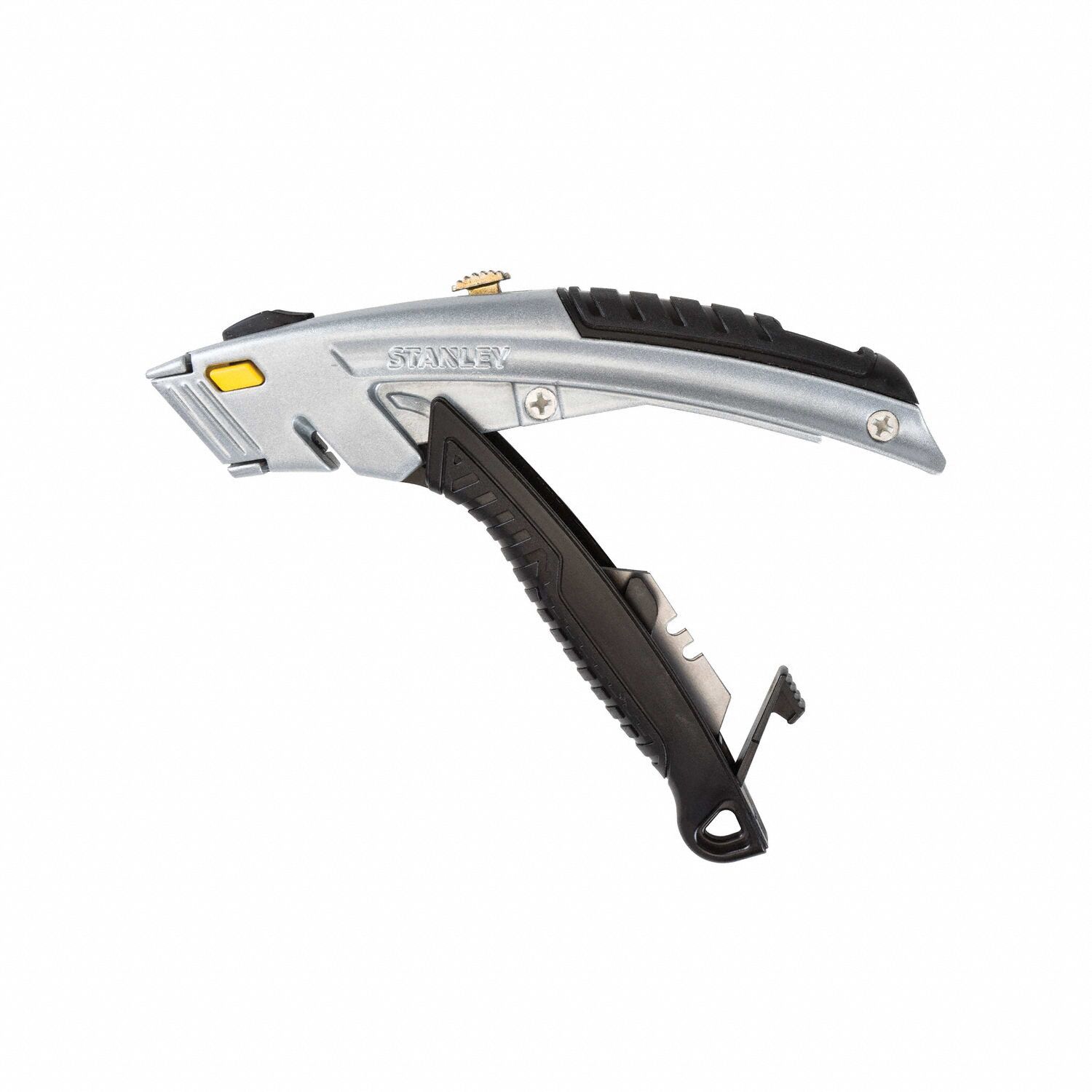 STANLEY Utility Knife: 6 1/2 in Overall Lg, Steel Std Tip, Rubberized ...