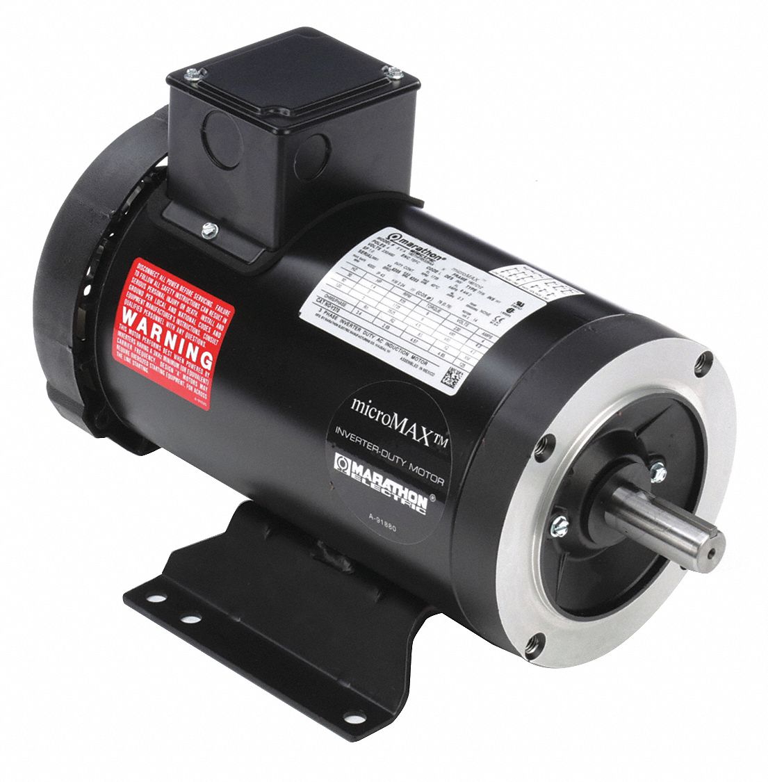 MARATHON MOTORS, Totally Enclosed Fan-Cooled, Rigid Base Mount, Vector ...