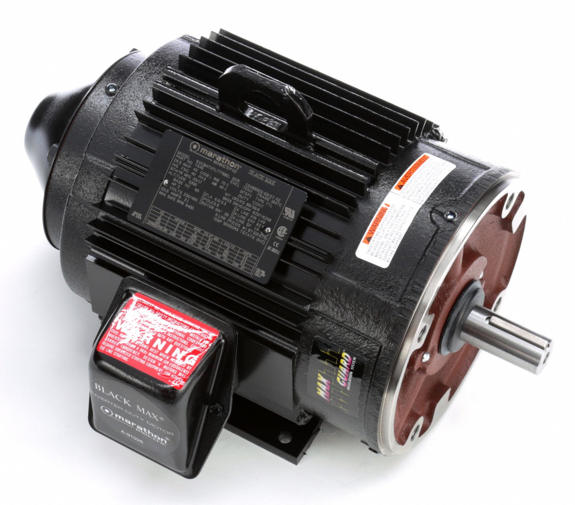 MARATHON MOTORS Vector Motor: Totally Enclosed Nonventilated, Rigid ...