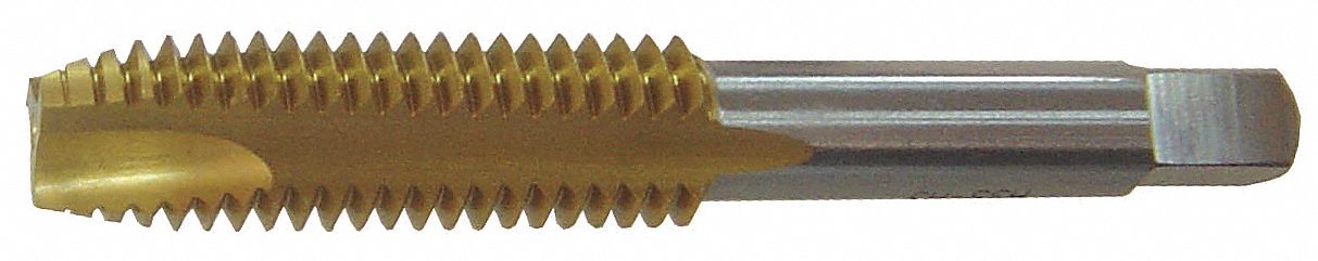 Tap, Overall Length 60.32mm, High Speed Steel, TiN, Right Hand - Grainger