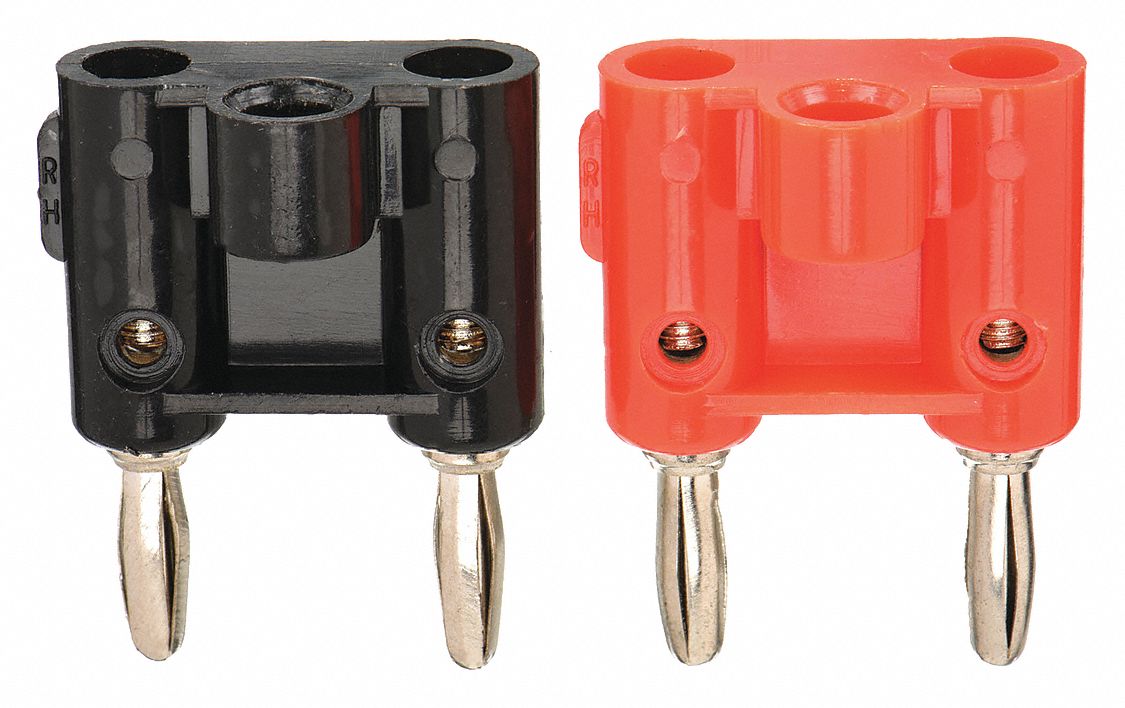 Double Banana Plug, Hand Held Voltage 33V AC/70V DC, 15, Brass, 1 PR ...