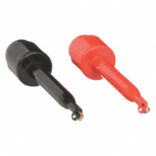 Gold Plated, Black/Red, Mini Hook Clip - 5TXC9|5TXC9 - Grainger