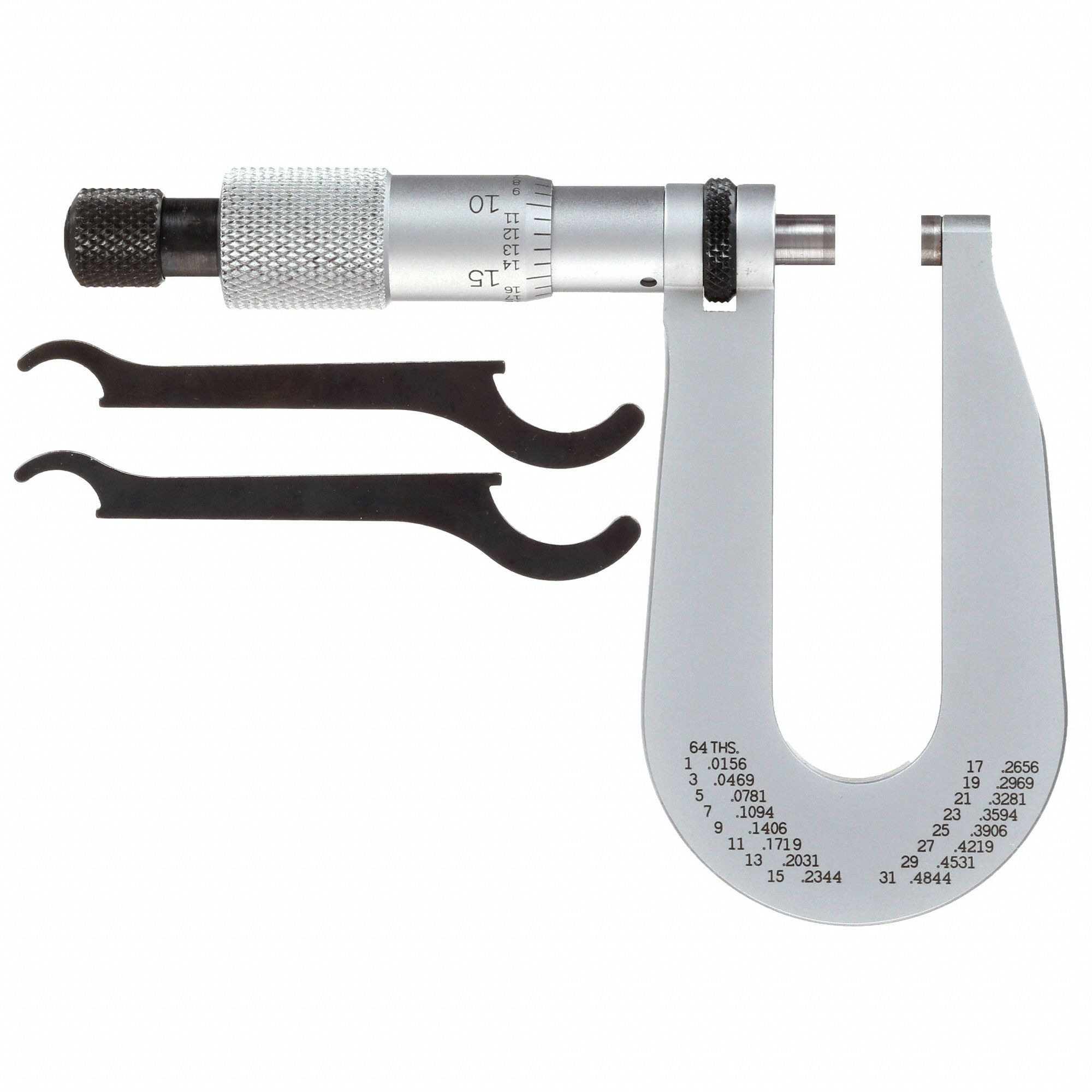 STARRETT Sheet Metal Micrometer, Mechanical Digital Operation, 0 to 1/2 ...