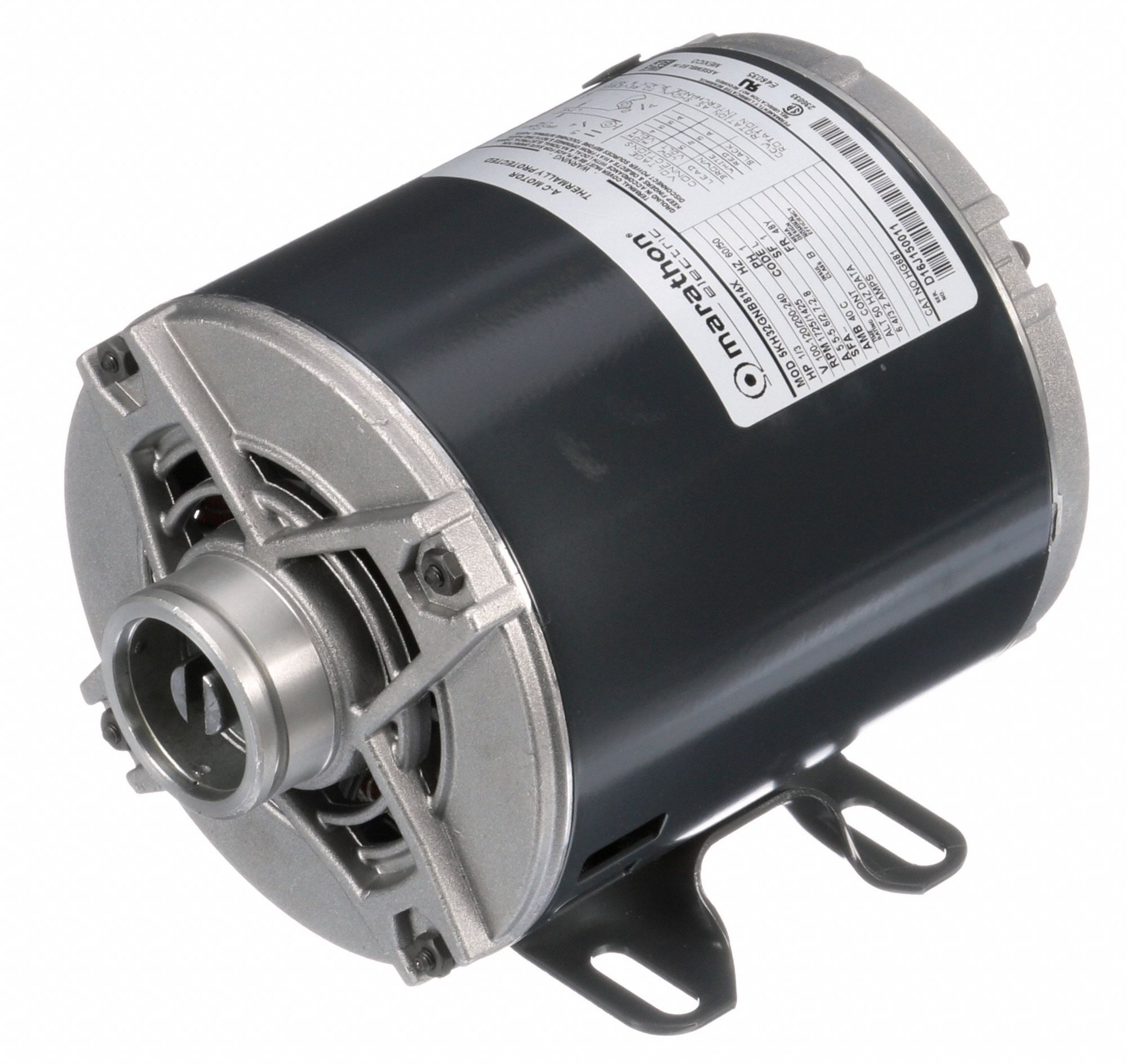 MARATHON MOTORS Carbonator Pump Motor: Rigid Base Mounting, 1/3 HP ...