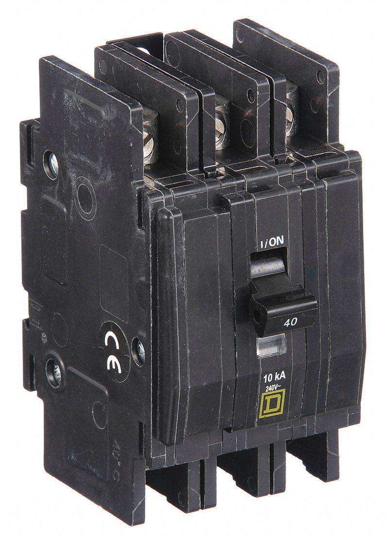 SQUARE D, 40 A, 120/240V AC, Miniature Circuit Breaker - 5U996|QOU340 - Grainger
