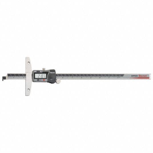STARRETT Blade-Style Digital Depth Gauge, Depth Gauge Type Solid, Range ...