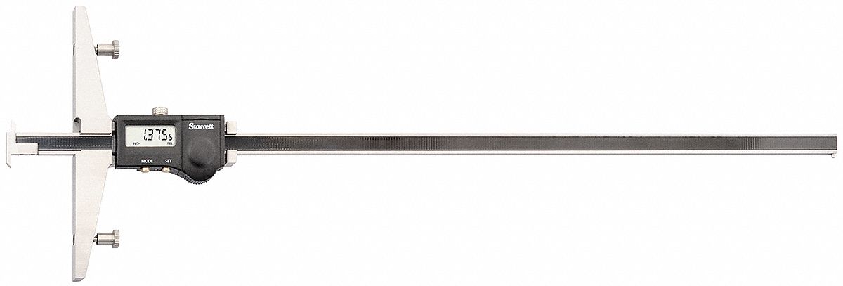 STARRETT Blade-Style Digital Depth Gauge: 0 in to 24 in/0 to 600 mm ...